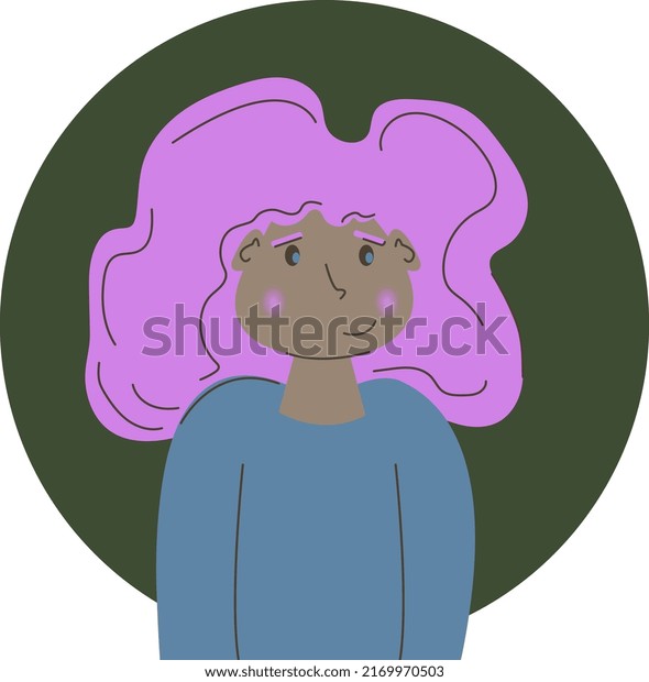 Flat Character Portrait Women 2d Stock Vector (Royalty Free) 2169970503 ...
