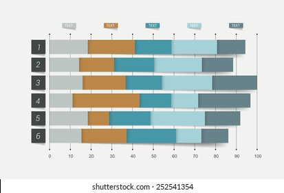 Flat Chart Graph Simply Color Editable Stock Vector (Royalty Free ...
