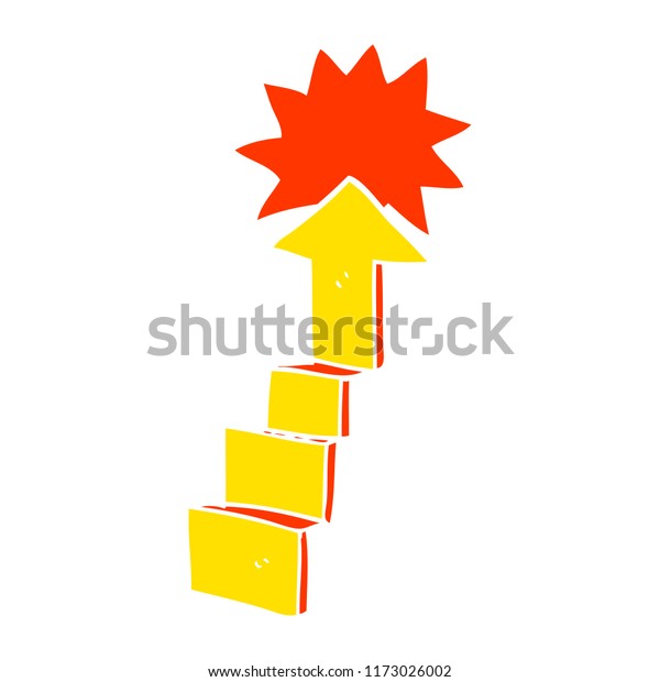 Flat Color Illustration Stepping Arrow Stock Vector (Royalty Free ...