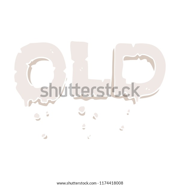 Flat Color Illustration Word Old Stock Vector (Royalty Free) 1174418008 ...