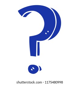 Flat Color Style Cartoon Question Mark Stock Vector (Royalty Free ...