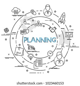 Flat Colorful Design Concept Development Infographic Stock Vector ...