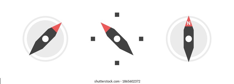 Flat Compass Illustration Symbol Set Stock Vector (Royalty Free) 1865602372 | Shutterstock
