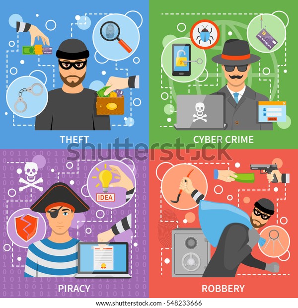 Flat Crime Concept Property Money Theft Stock Vector (Royalty Free ... Flat Crime Concept Property Money Theft Stock Vector (Royalty Free ...