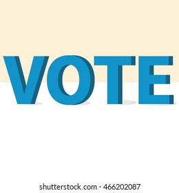 Flat Design Big Letters Vote Vector Stock Vector (Royalty Free ...