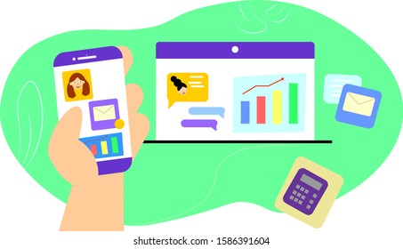 Payment Bill Online Invoice Vector Via Stock Vector (Royalty Free ...