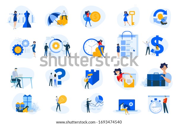 Flat Design Concept Icons Collection Vector Stock Vector (Royalty Free ...