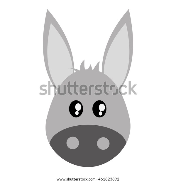 Flat Design Cute Donkey Cartoon Icon: เวกเตอร์สต็อก (ปลอดค่าลิขสิทธิ์ ...