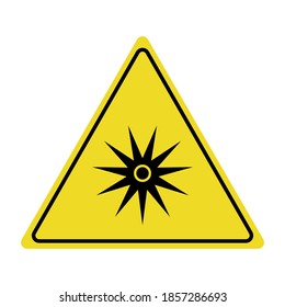 Flat Design Dangerous Laser Symbol Warning Stock Vector (Royalty Free ...