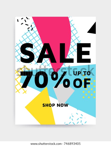 Flat Design Eye Catching Sale Website Stock Vector (Royalty Free) 746893405