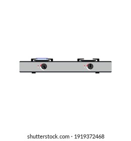 Flat Design Gas Stove Vector Graphics Stock Vector (Royalty Free ...
