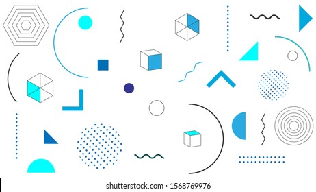 Flat Design Geometric Shapes Screensaver Vector Stock Vector (Royalty ...