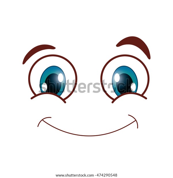 Flat Design Happy Smirk Emoticon Icon Stock Vector (Royalty Free ...