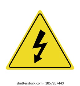 High Voltage Danger Sign Isolated On Stock Illustration 153513905 ...