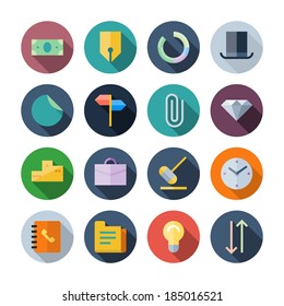 Flat Design Icons Business Vector Illustration Stock Vector (Royalty ...