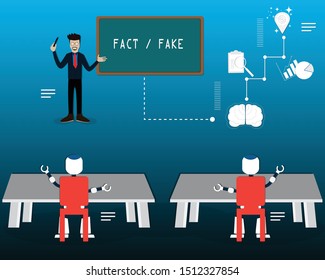 Flat Design Machine Learning Conceptsocial Media Stock Vector (Royalty ...
