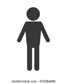 Vector Human Icon Flat Design Isolated Stock Vector (Royalty Free ...