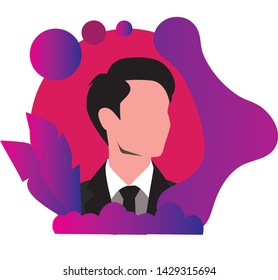 Flat Design Man Vector Illustration Gradient Stock Vector (Royalty Free ...