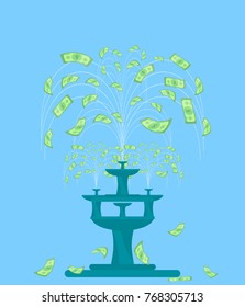 Money Fountain Vector Illustration Stock Vector (Royalty Free ...