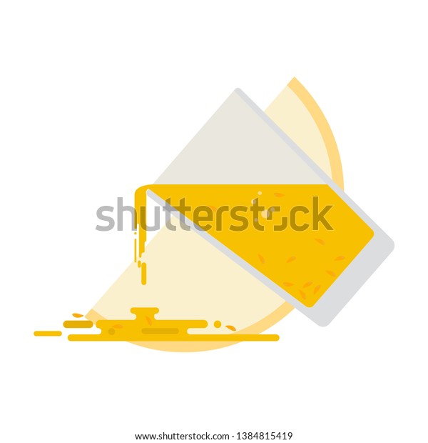 Flat Design Orange Juice Spill That Stock Vector (Royalty Free ...