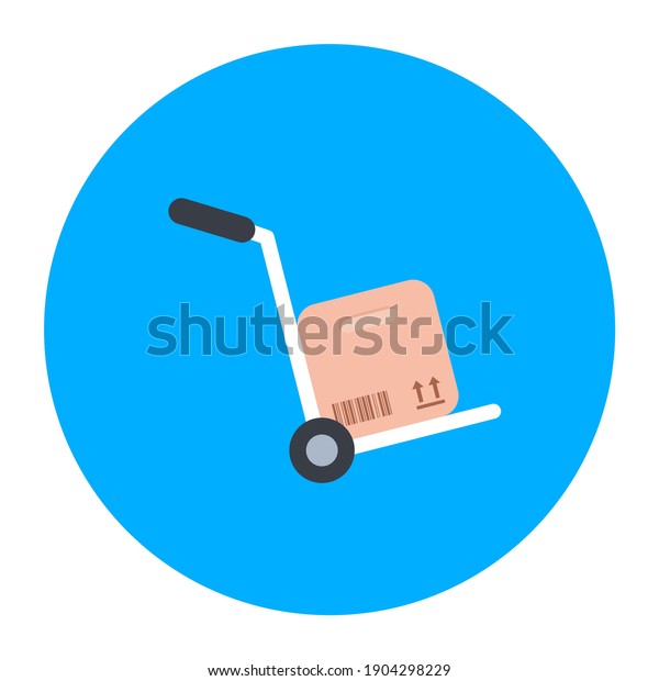 Flat Design Pallet Truck Icon Stock Vector (Royalty Free) 1904298229 ...