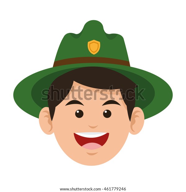 Flat Design Park Ranger Icon Vector Stock Vector (Royalty Free ...