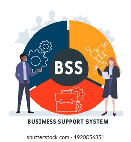 Flat Design People Bss Business Support Stock Vector (Royalty Free ...