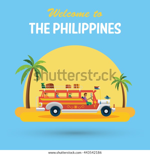 Flat Design Philippines Public Transport Stock Vector (Royalty Free ...