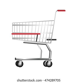 Vector Cartoon Style Empty Shopping Cart Stock Vector (Royalty Free ...