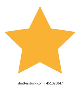 Flat Design Single Star Icon Vector Stock Vector (Royalty Free ...