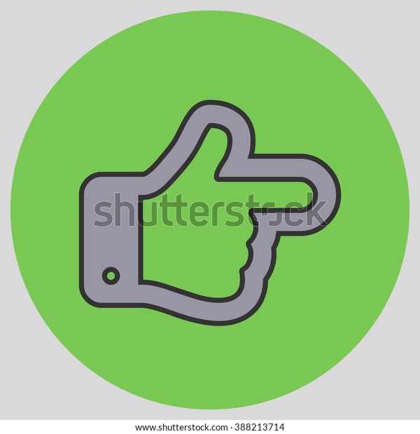 Flat Design Style Index Finger Pointing Stock Vector (Royalty Free ...