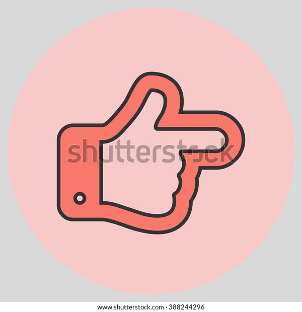 Flat Design Style Index Finger Pointing: stockvector (rechtenvrij ...