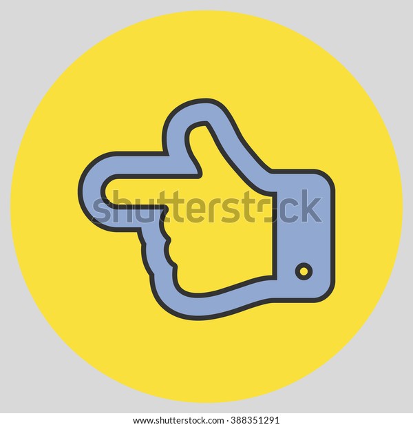 Flat Design Style Index Finger Pointing Stock Vector (Royalty Free ...