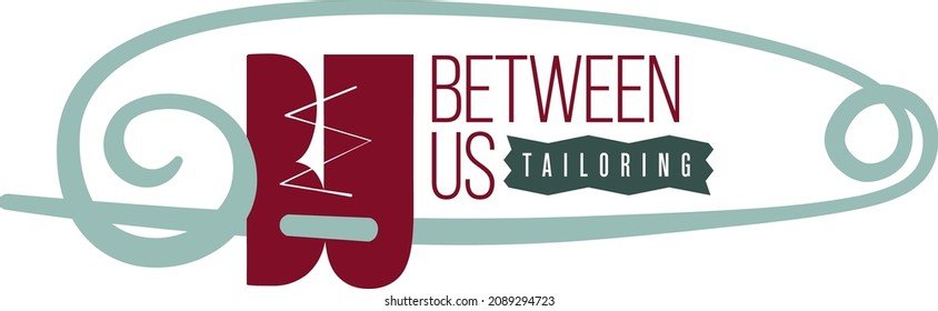 Flat Design Tailoring Logo Signboard Stock Vector (Royalty Free ...