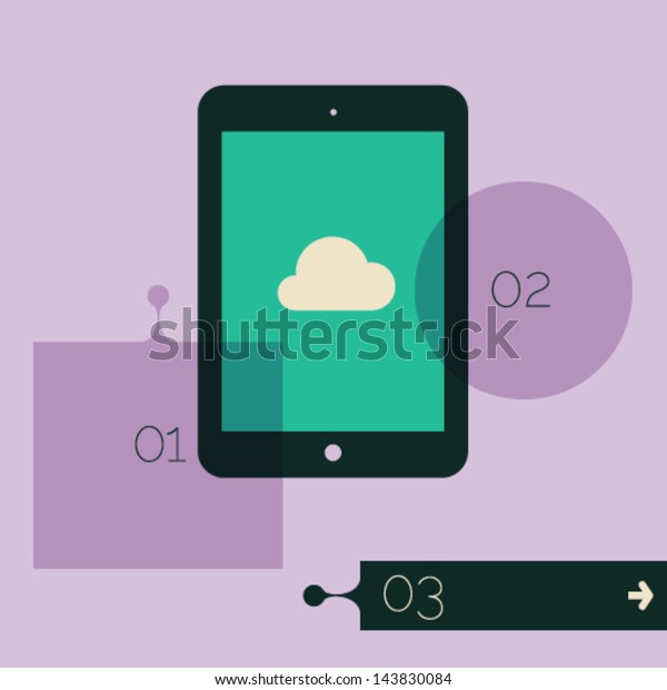 Flat Design Ui Device Icons Abstract Stock Vector (Royalty Free ...
