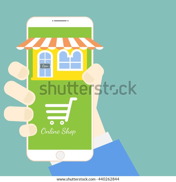 Flat Design Vector Illustration Concept Online Stock Vector (Royalty ...