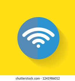 Flat Design Wifi Full Bar Signal Stock Vector (Royalty Free) 1241986012 ...