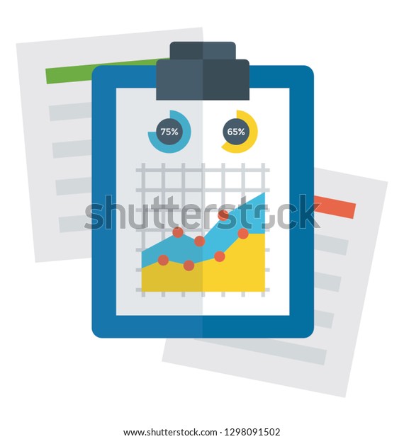 Flat Detailed Icon Stream Graph Stock Vector (Royalty Free) 1298091502 ...
