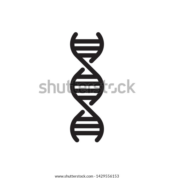 Flat Dna Icon Symbol Sign Logo Stock Vector (Royalty Free) 1429556153 ...