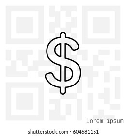 Flat Dollar Line Icon Stock Vector (Royalty Free) 604681151 | Shutterstock