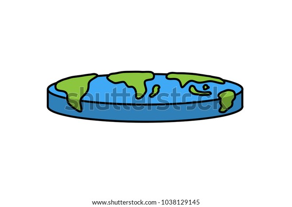 Flat Earth Illustration Hand Drawn Vector Stock Vector (Royalty Free ...
