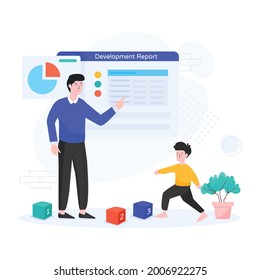 Flat Editable Illustration Child Assessments Stock Vector (Royalty Free ...
