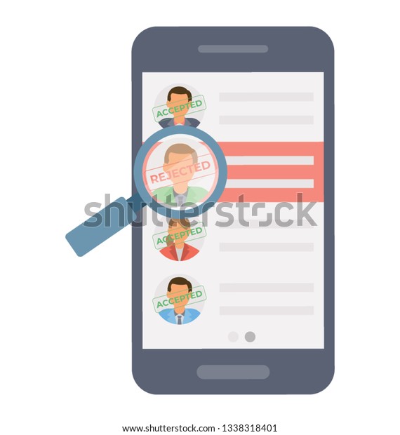 Flat Employee Selection Icon Vector Stock Vector (Royalty Free ...