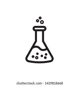 Flat Erlenmeyer Icon Symbol Sign Logo Stock Vector (Royalty Free ...