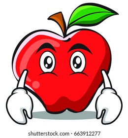 Confused Apple Cartoon Character Design Vector Stock Vector (Royalty ...