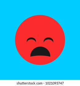 Flat Face Icon Simple Emoji Flat Stock Vector (Royalty Free) 1021093747 ...