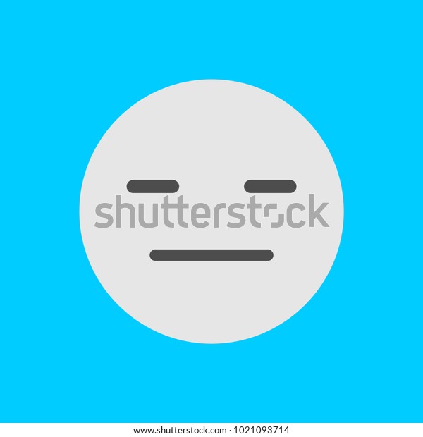 Flat Face Icon Simple Emoji Flat Stock Vector (Royalty Free) 1021093714 ...