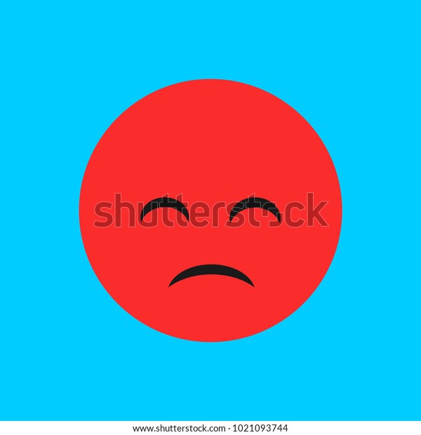 Flat Face Icon Simple Emoji Flat Stock Vector (Royalty Free) 1021093744 ...