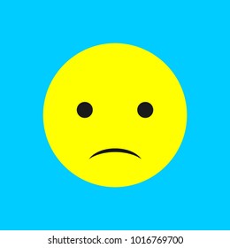 Sad Face Icon Flat Icon Stock Vector (Royalty Free) 1015704838