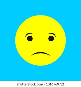 Flat Face Icon Simple Face Emoticon Stock Vector (Royalty Free ...